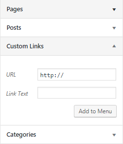 How to add External Link in the Menu